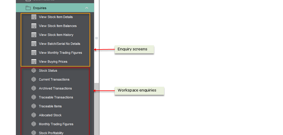 Workspaces And Enquiries